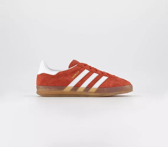 adidas Gazelle Indoor Blood Orange White Gum Trainers – OFFCUTS SHOES ...